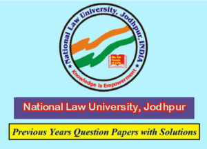 National Law University Jodhpur Previous Question Papers | Download ...