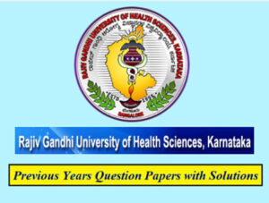 Rajiv Gandhi University of Health Sciences Previous Question Papers ...