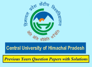 Central University of Himachal Pradesh Previous Question Papers ...