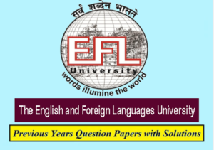 English and Foreign Languages University Previous Question Papers ...