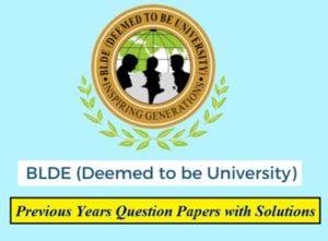 BLDE University Previous Question Papers | Download Solved Model Papers ...