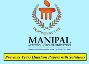 Manipal Academy of Higher Education Previous Question Papers | Download ...