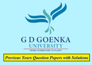 GD Goenka University (GDGU) Solved Question Papers Download PDF ...