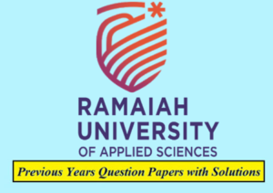 MS Ramaiah University of Applied Sciences (MSRUAS) Solved Question ...