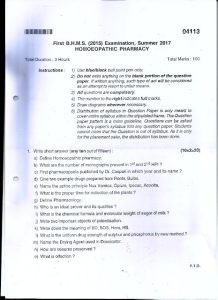 BHMS Last 10 Years Question Papers PDF Download | BHMS Exam Sample ...